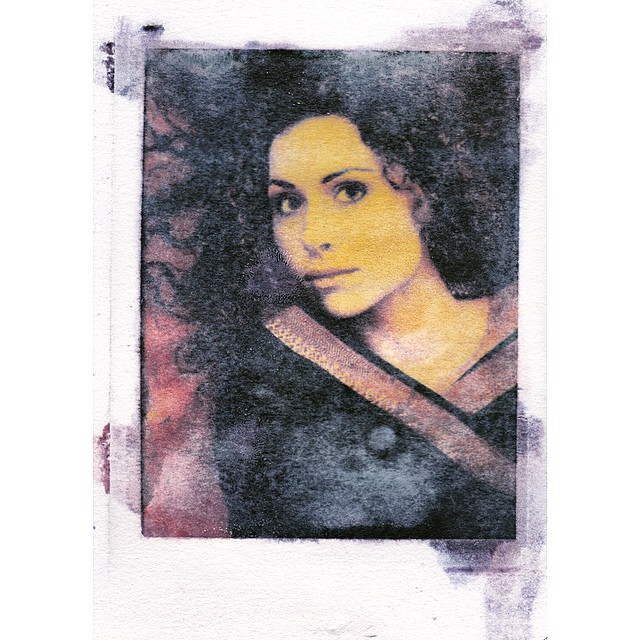 A Polaroid transfer of a 'mini' Minnie Driver shot in Jan 1995.. Seems ...